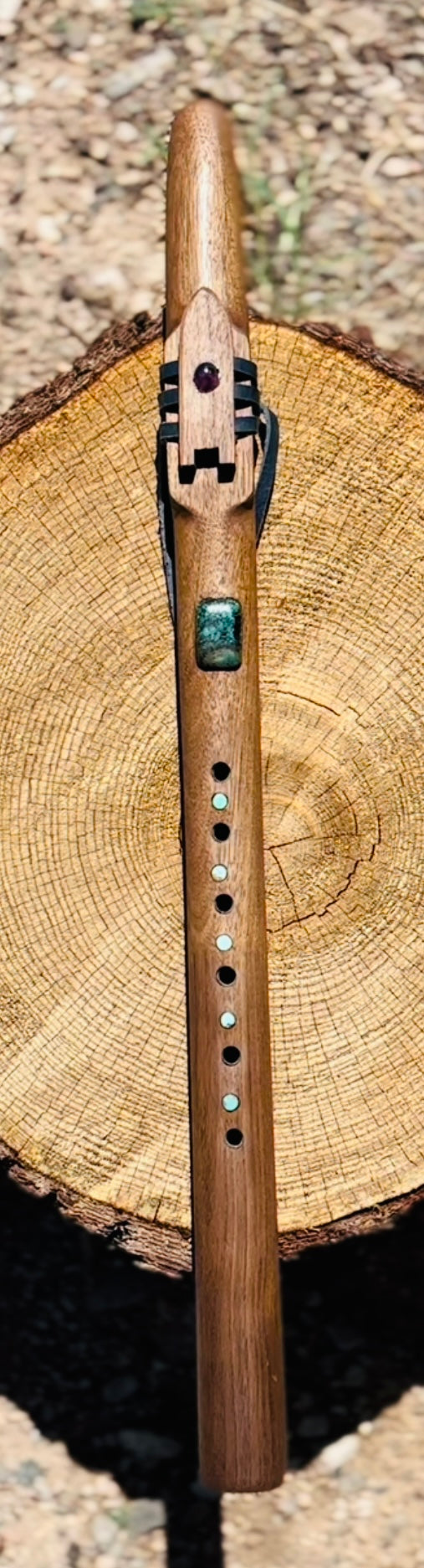 Walnut Midtone Flute – Key of F (432 Hz) with Custom Crystal Inlets (M ...