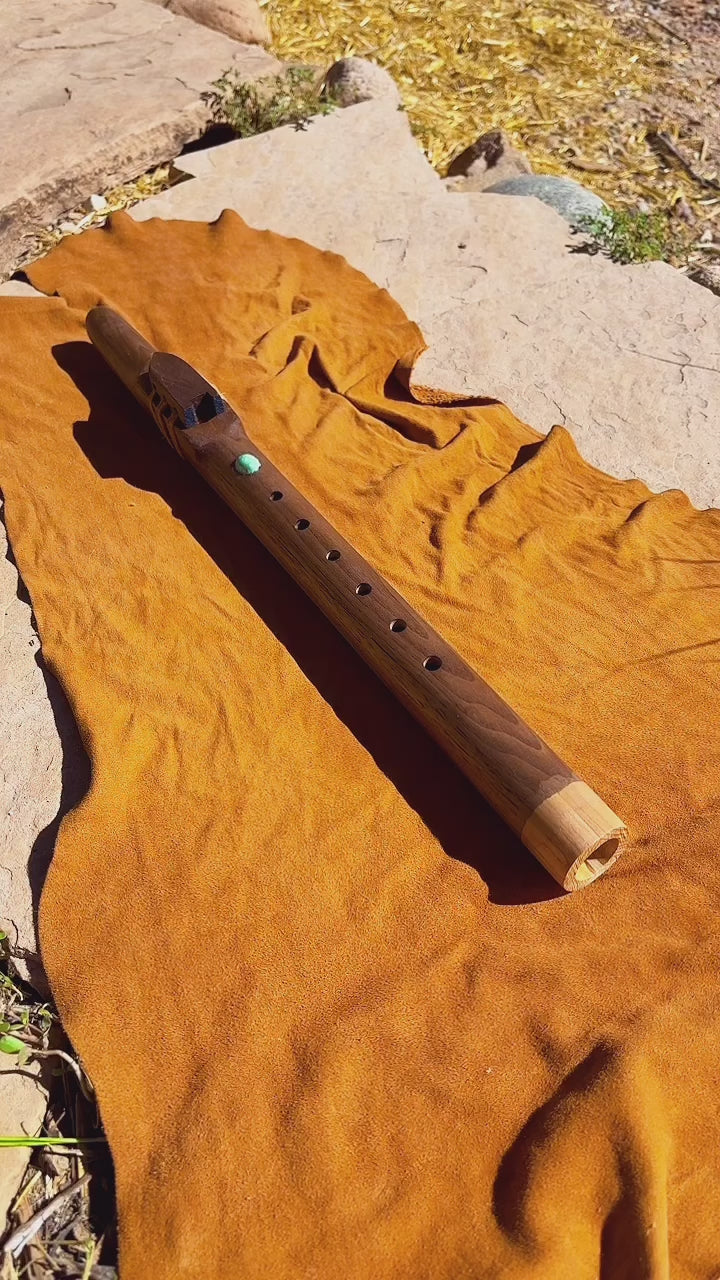 Handcrafted American Black Walnut Flute in High Tone A (432Hz) with Ne ...